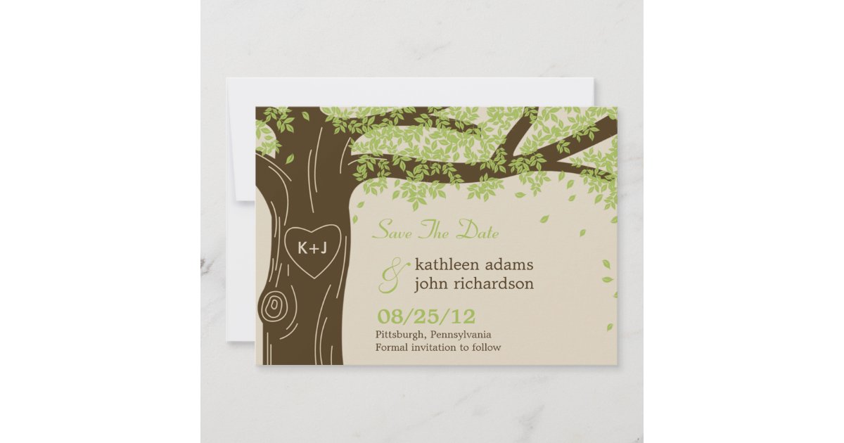 Oak Tree Save The Date Card | Zazzle