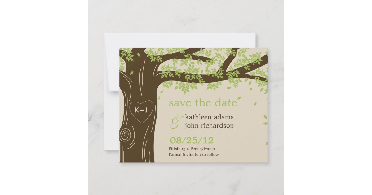 Oak Tree Save The Date Card | Zazzle