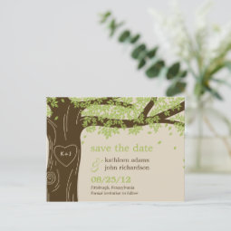 Oak Tree Save The Date Postcard | Zazzle