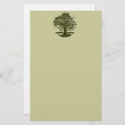 Oak Tree Stationary Stationery | Zazzle