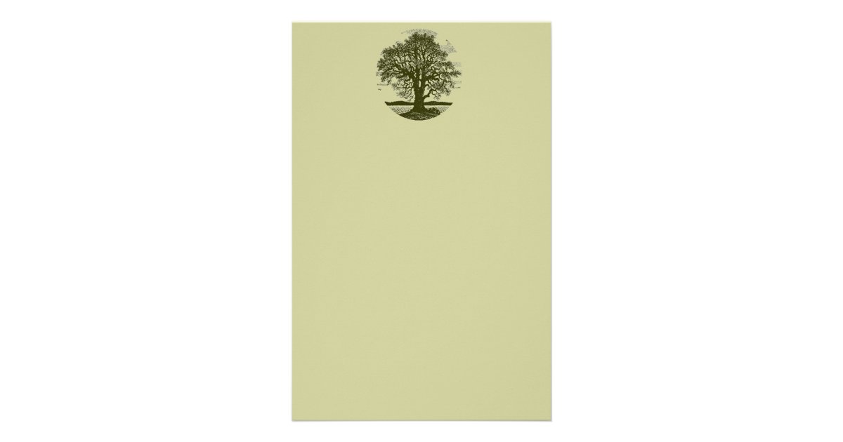 Oak Tree Stationary Stationery | Zazzle.com