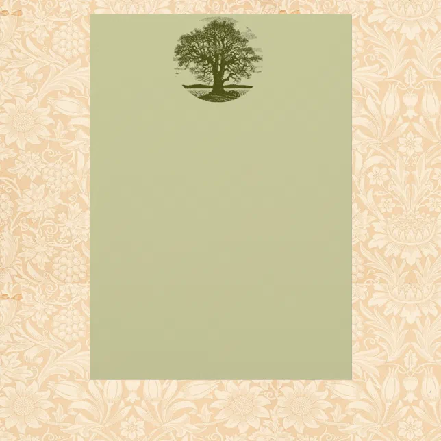 Oak Tree Stationary Stationery | Zazzle