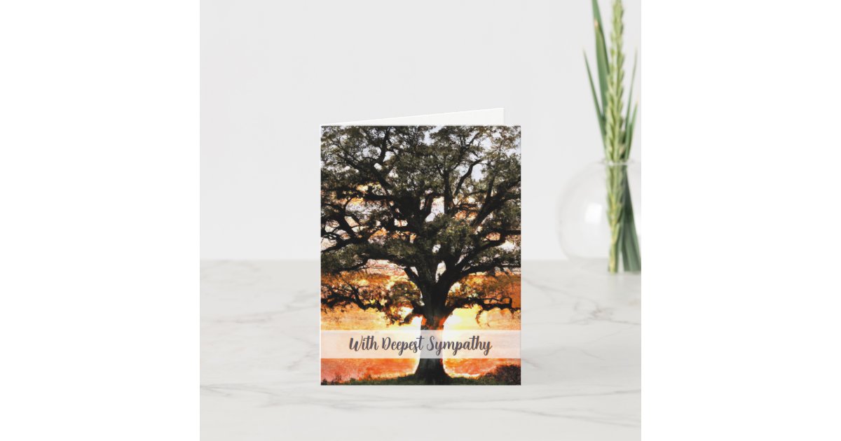Oak Tree Sympathy Card | Zazzle