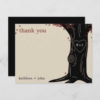 Oak Tree Thank You Card | Zazzle