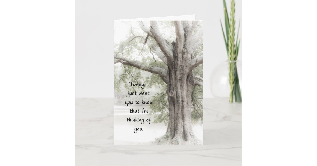 Oak Tree Thinking of You Card | Zazzle