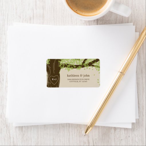 Oak Tree Wedding Address Labels | Zazzle