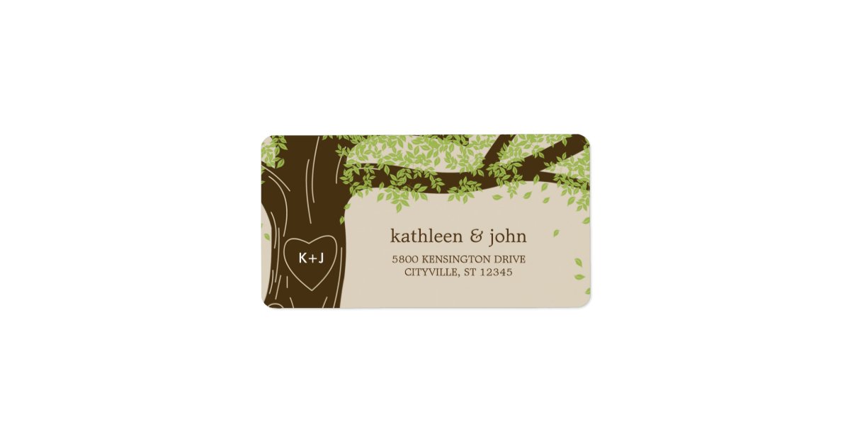 Oak Tree Wedding Address Labels | Zazzle