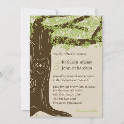 Oak Tree Wedding Invitation | Zazzle