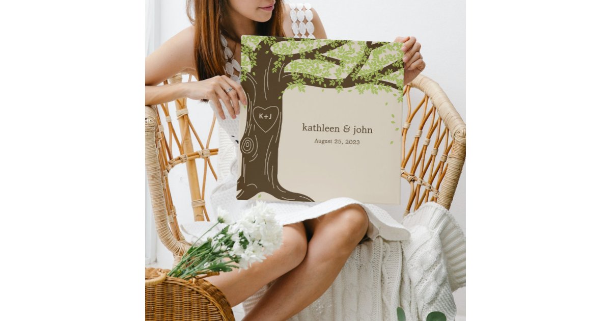 Oak Tree Wrapped Canvas Art - Green | Zazzle