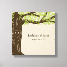 Oak Tree Wrapped Canvas Art - Green | Zazzle