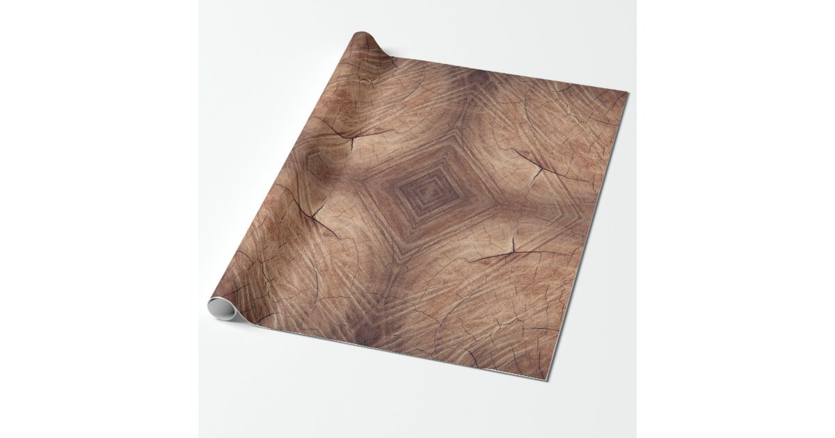Oak Wood Log Wrapping Paper | Zazzle