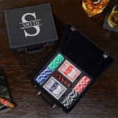 Oakmont Monogram Card Game Box Set w/ Poker Chips | Zazzle