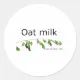 Oat milk classic round sticker | Zazzle