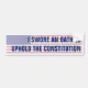Oath to Defend the Constitution American Flag Bumper Sticker | Zazzle