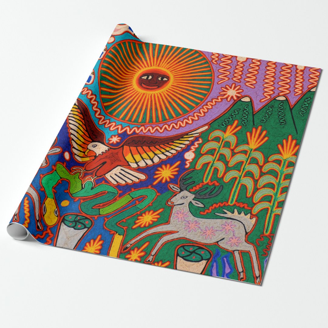 Oaxaca Mexico Mexican Mayan Tribal Art Boho Travel Wrapping Paper | Zazzle