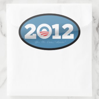 Obama 2012 Official Logo Oval Sticker | Zazzle