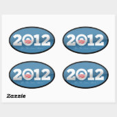 Obama 2012 Official Logo Oval Sticker | Zazzle