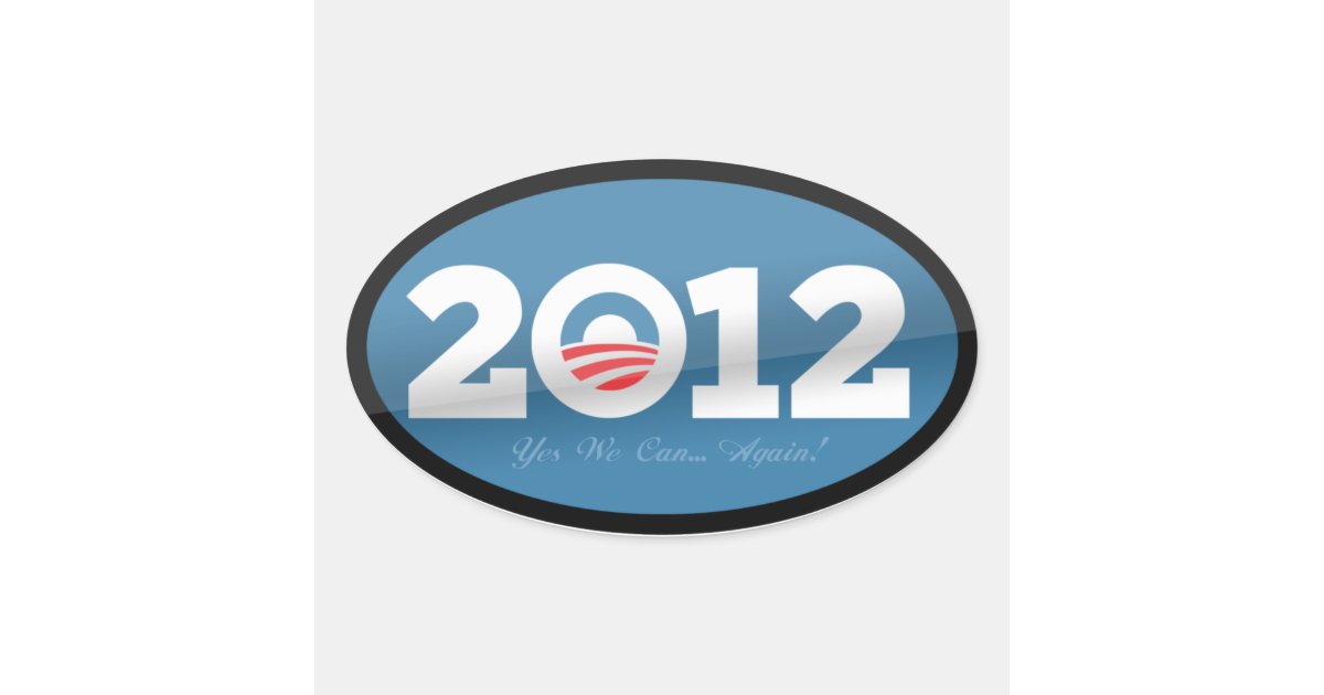 Obama 2012 Official Logo Oval Sticker | Zazzle