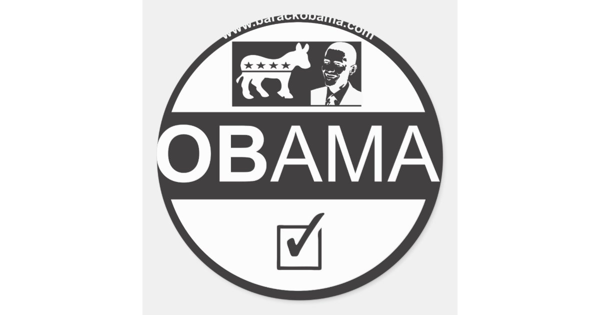 OBAMA 59FIFTY STICKER | Zazzle