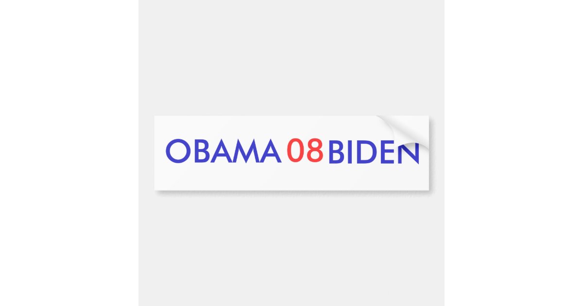 Obama-Biden 08 Bumper Sticker | Zazzle