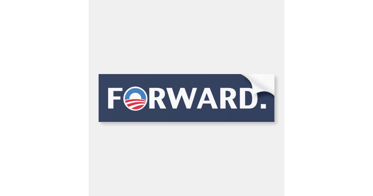 Obama / Biden 2012 Forward Slogan (White on Blue) Bumper Sticker | Zazzle