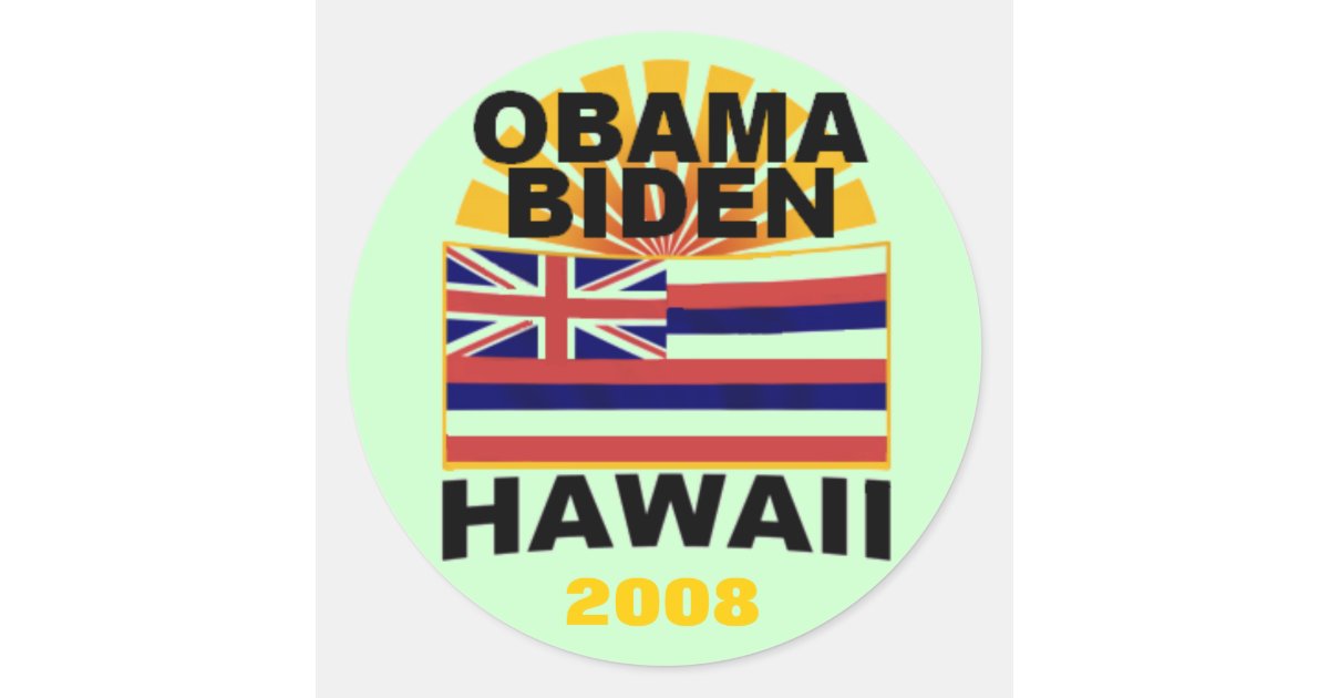 Obama Biden HAWAII Sticker | Zazzle