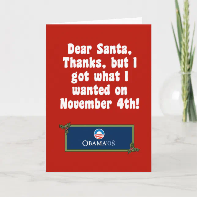 Obama Christmas Card | Zazzle