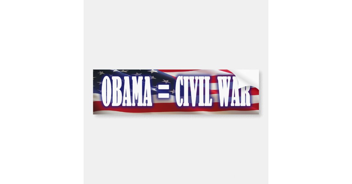Obama = Civil War Bumper Sticker | Zazzle