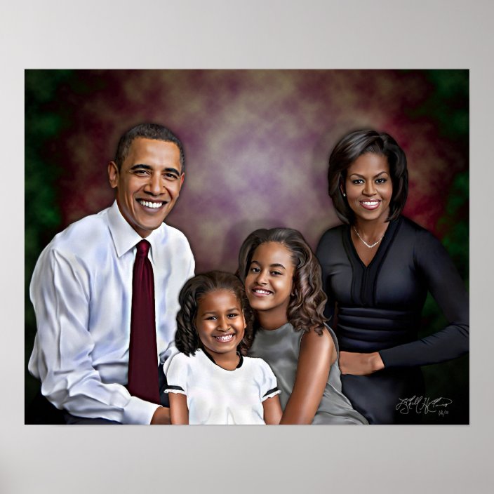 Obama Family Portrait Poster | Zazzle.com