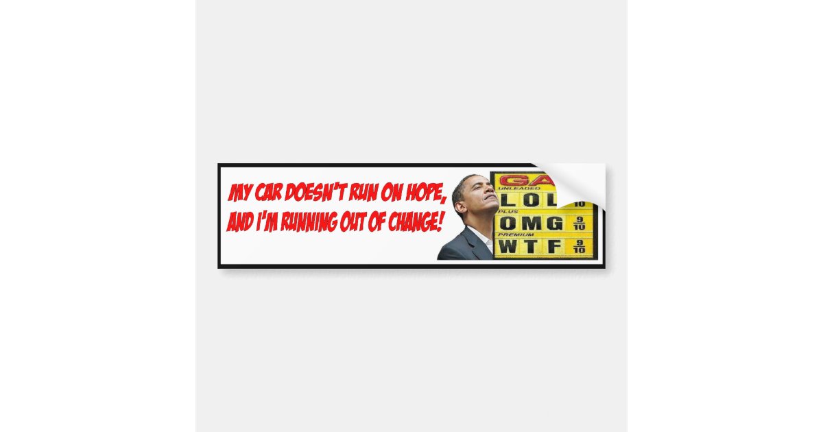 Obama Gas Bumper Sticker | Zazzle