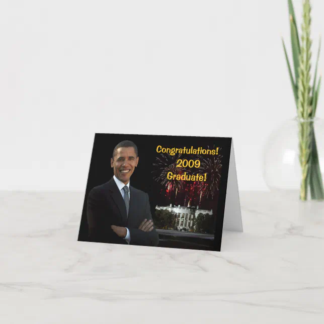 Obama Graduation Congratulations Card | Zazzle