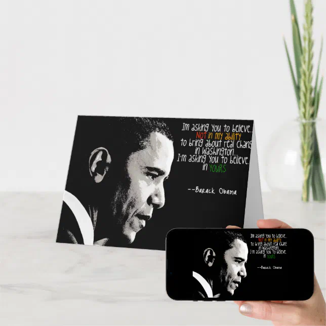 Obama Greeting Card | Zazzle