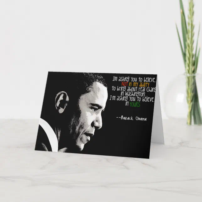 Obama Greeting Card | Zazzle