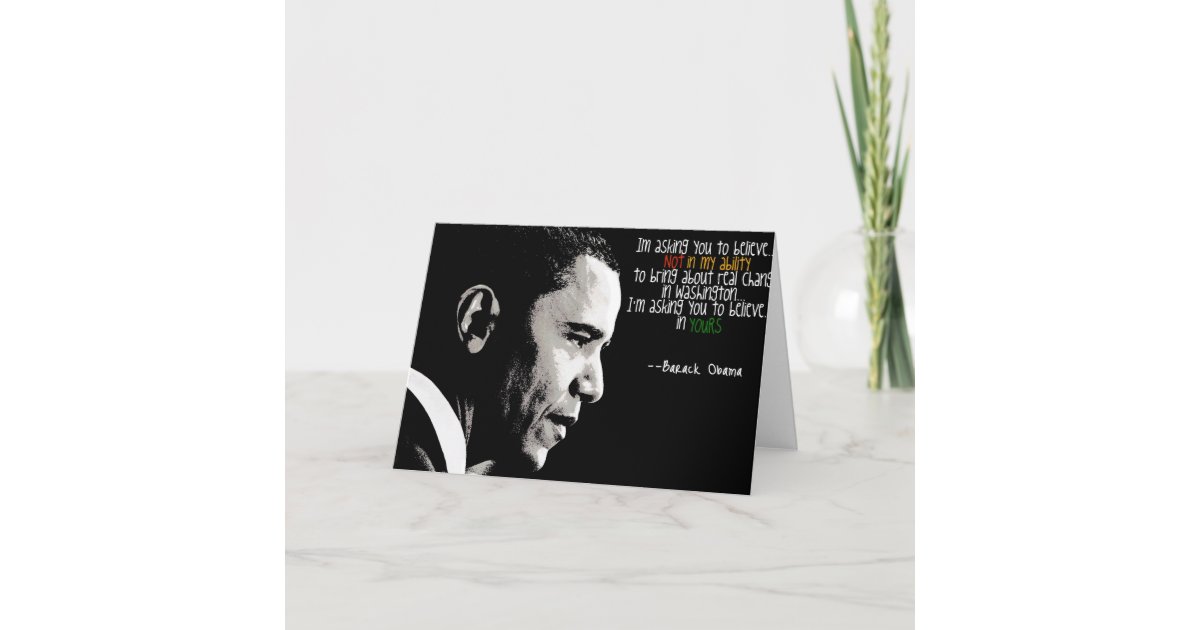Obama Greeting Card | Zazzle