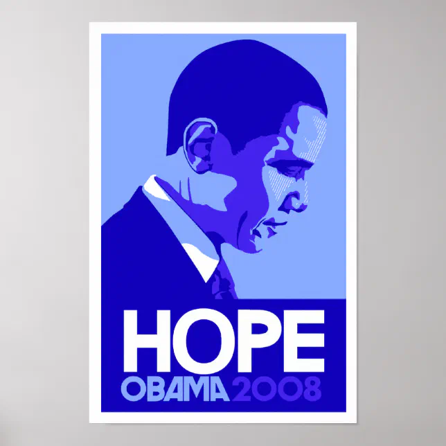Obama - Hope Blue Poster | Zazzle