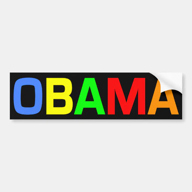 Obama in a Rainbow of Colors Bumper Sticker | Zazzle