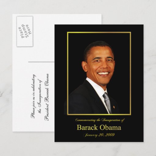 Obama Inauguration Invitation Postcard | Zazzle