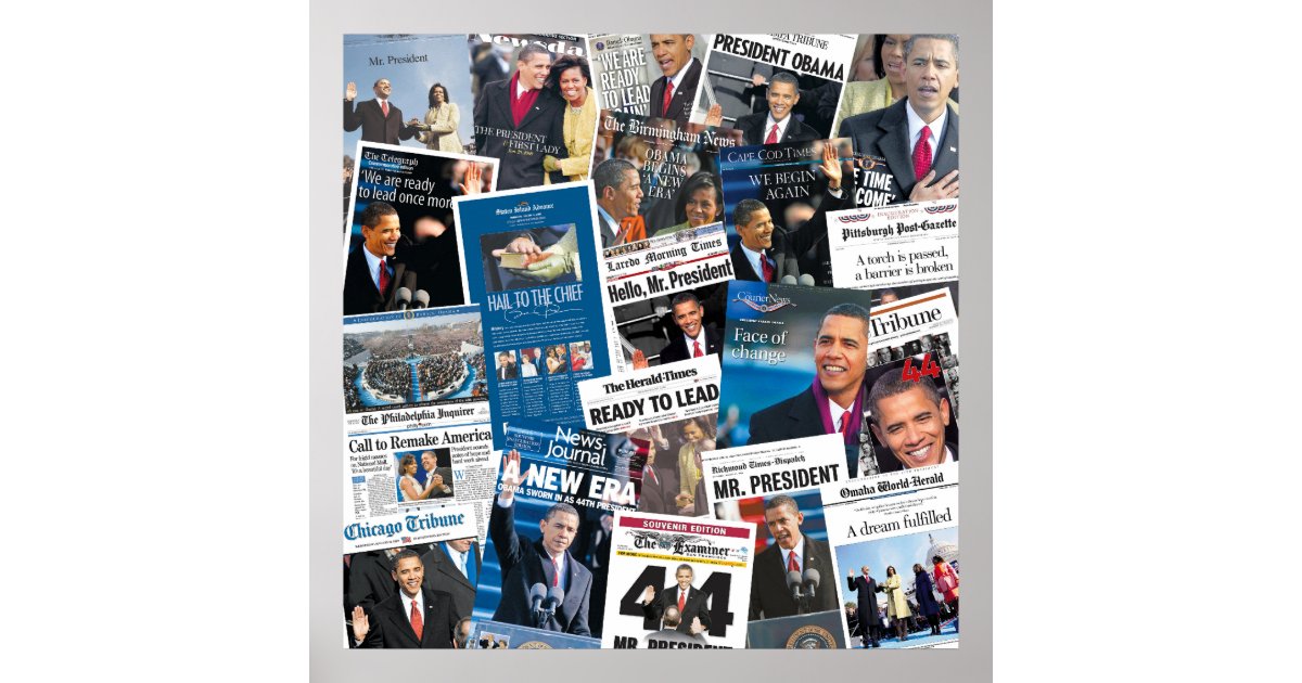 Obama Inauguration Newspaper Poster | Zazzle
