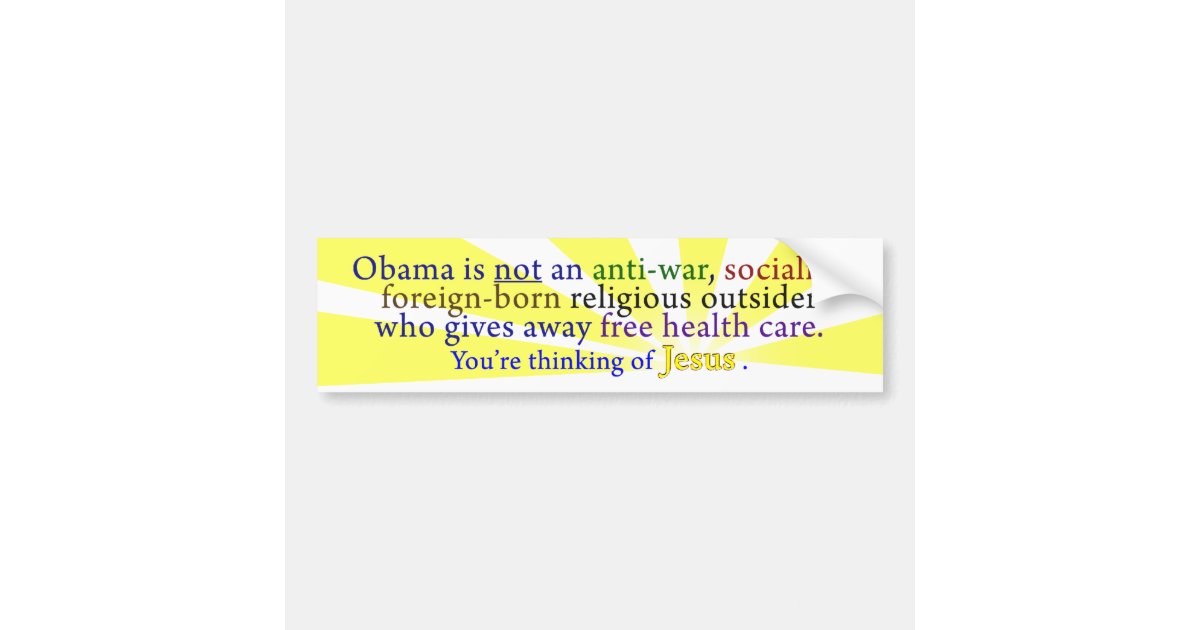 Obama & Jesus Bumper Sticker | Zazzle