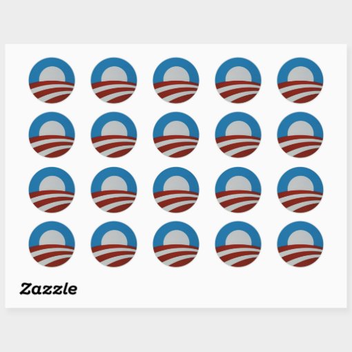 Obama-logo Classic Round Sticker | Zazzle