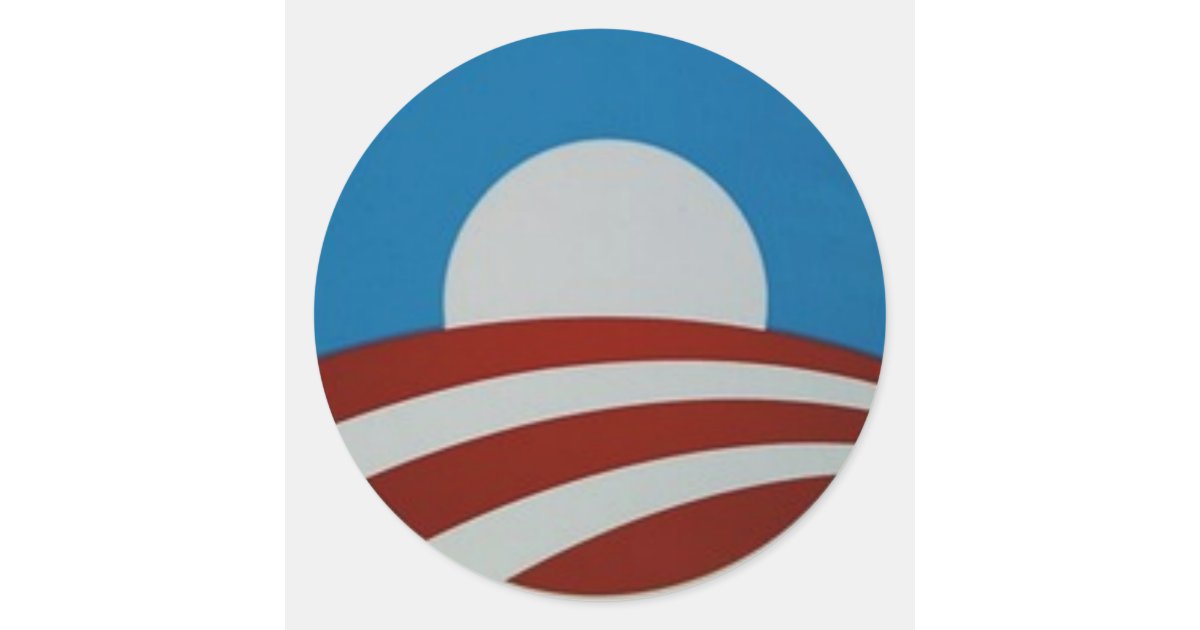 Obama-logo Classic Round Sticker | Zazzle
