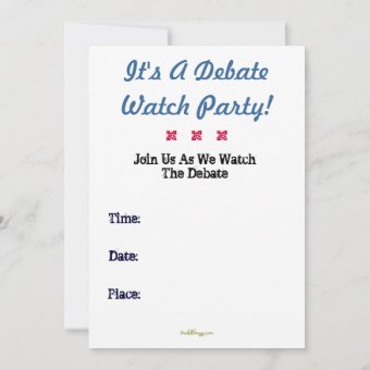Obama Logo Debate Watch Party Invitations | Zazzle