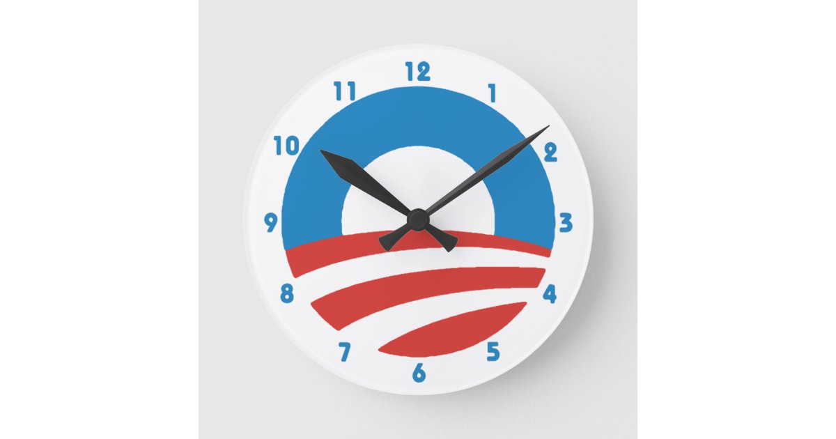 Obama 'O' logo Wall Clock | Zazzle
