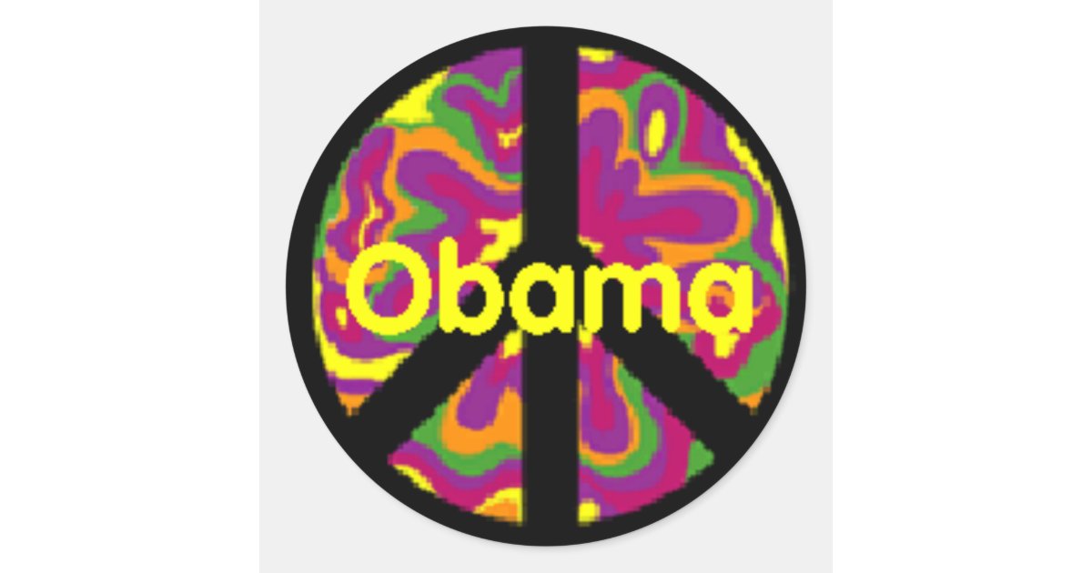 Obama Peace Sign Sticker | Zazzle
