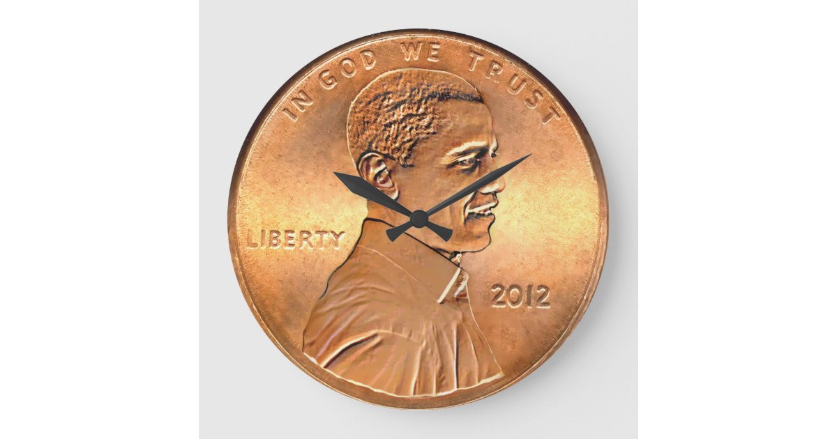 Obama Penny 2012 Clock | Zazzle