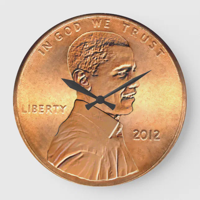 Obama Penny 2012 Clock | Zazzle