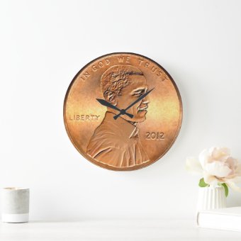 Obama Penny 2012 Clock | Zazzle