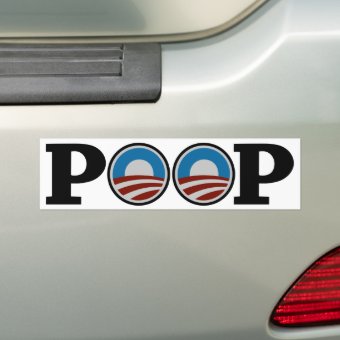 Obama = Poop Bumper Sticker | Zazzle