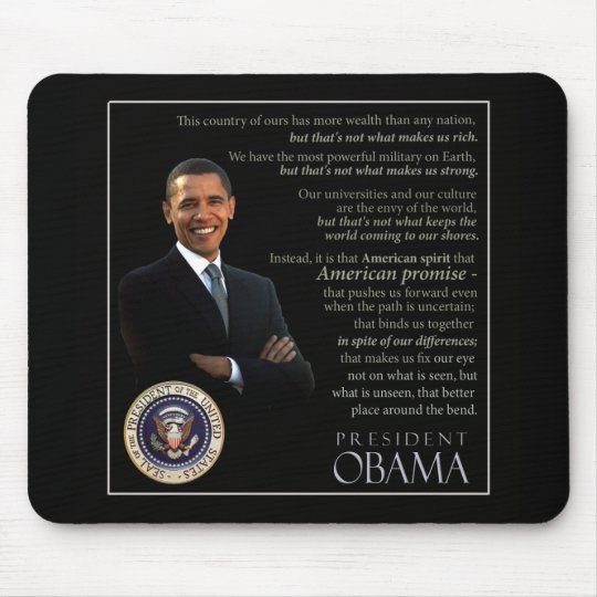 Obama quote mouse pad | Zazzle.com