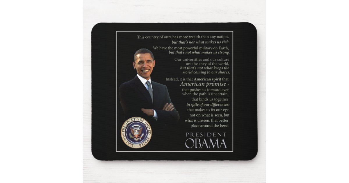 Obama quote mouse pad | Zazzle